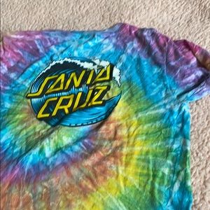Santa Cruz Skateboards | Tops | Rainbow Santa Cruz Tee | Poshmark